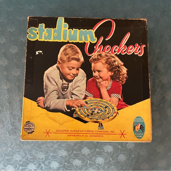 Vintage | Games | Vintage 95s Collectible Stadium Checkers Game ...